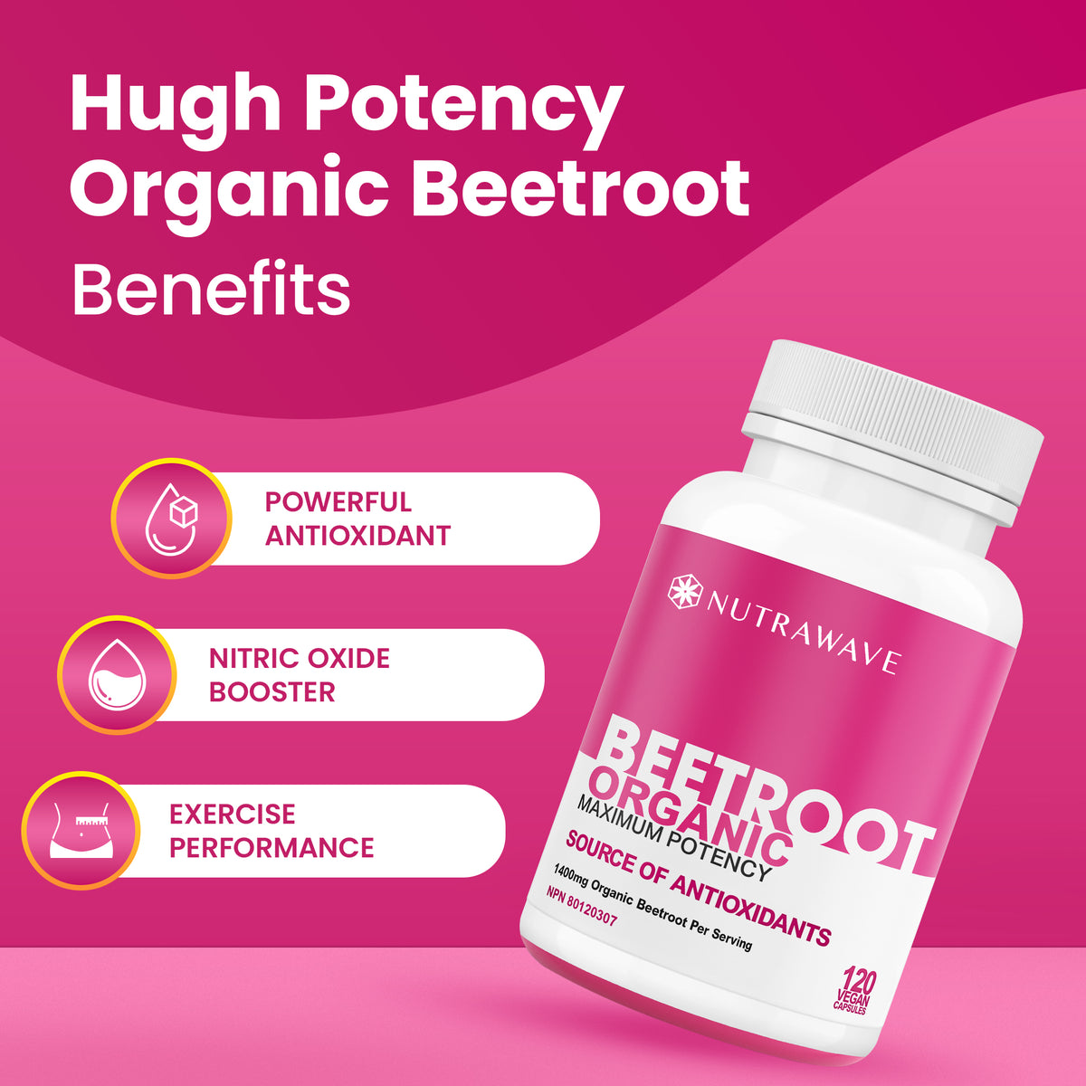 Organic Beetroot Capsules - 1400mg – nutra-wave