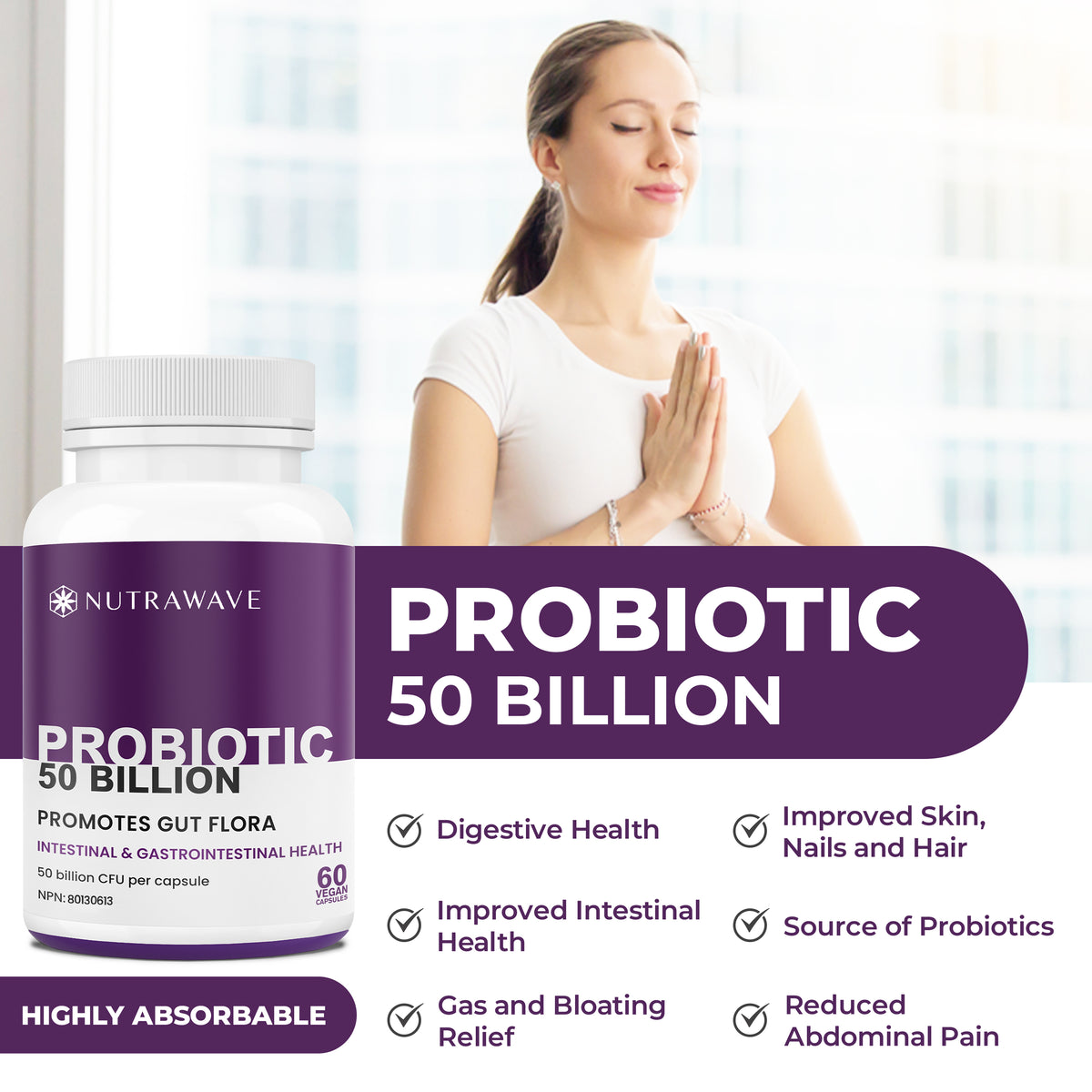 Probiotics 50 Billion (15 Strain) Capsules – nutra-wave
